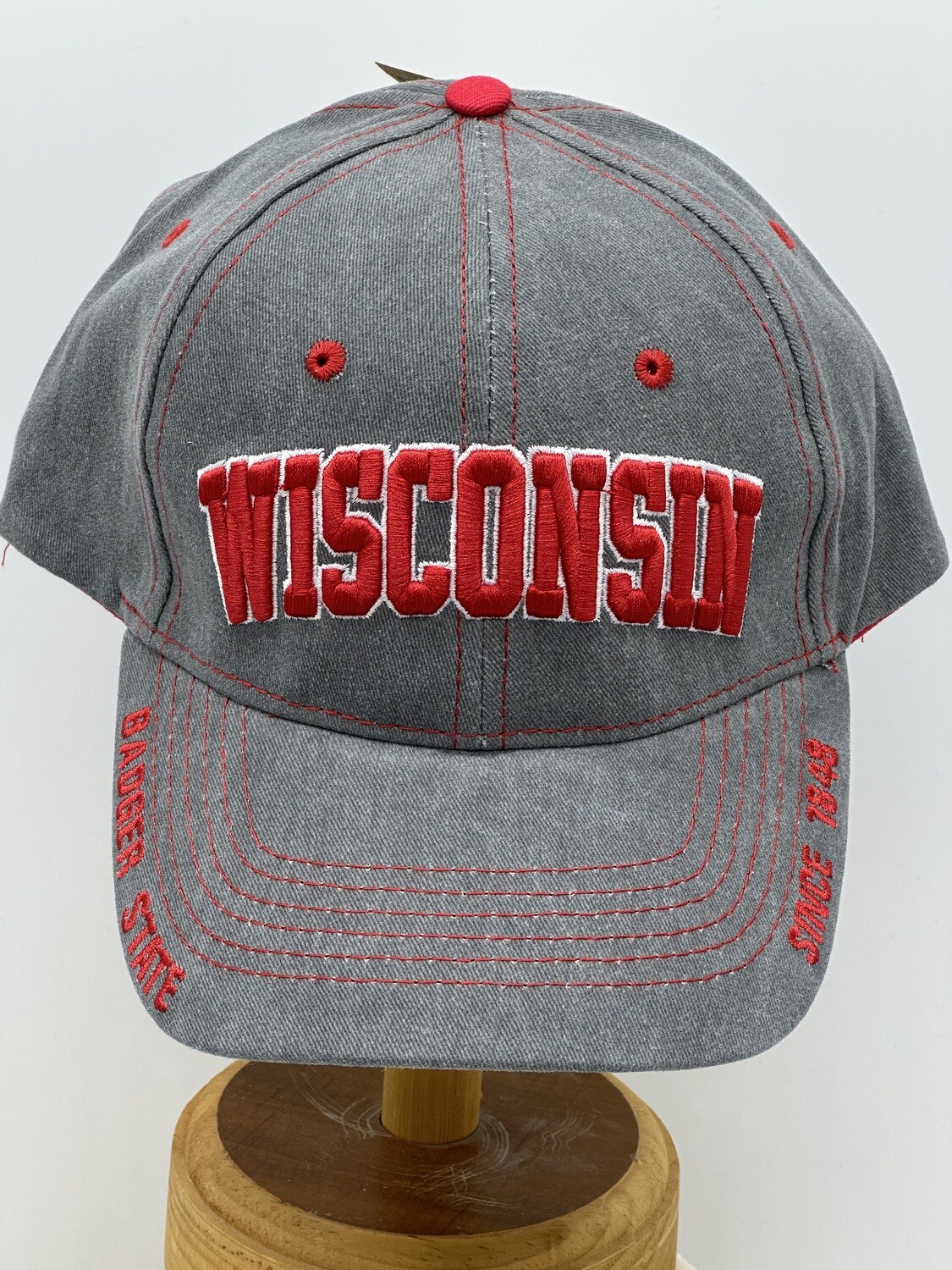 Baseball Cap Grey Wisconsin