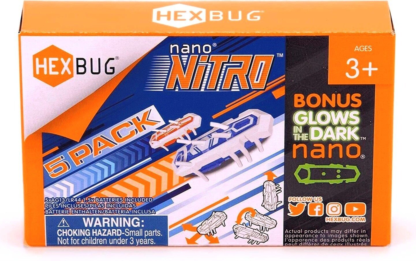***HEXBUG nano Nitro 5 Pack - Sensory Vibration Toys for CATS and Kids ...