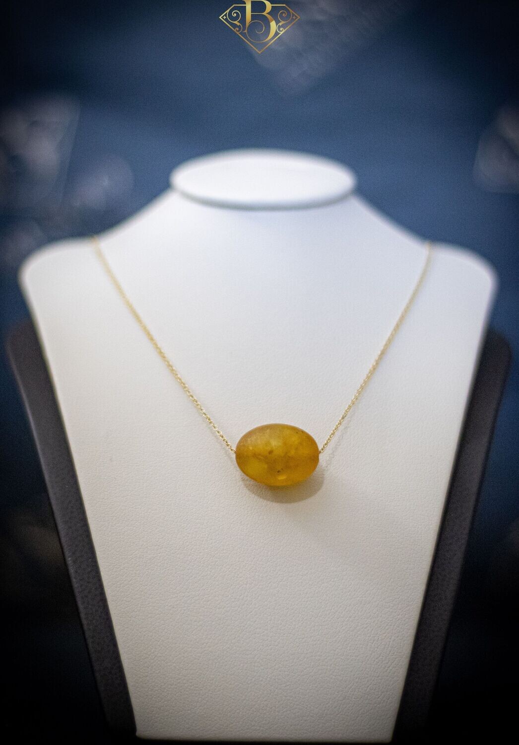 Unpolished Yellow Oval