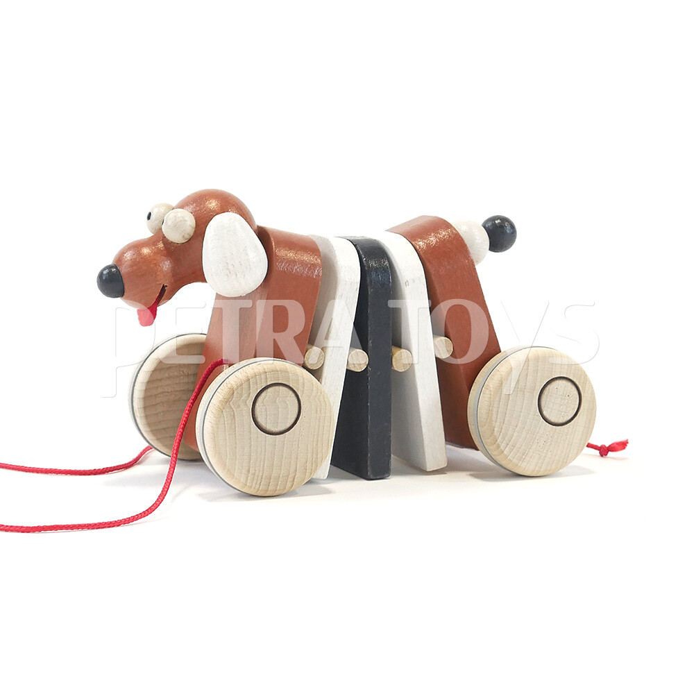 Petra Toys Wooden Rocking Dog Pull-Along Toy