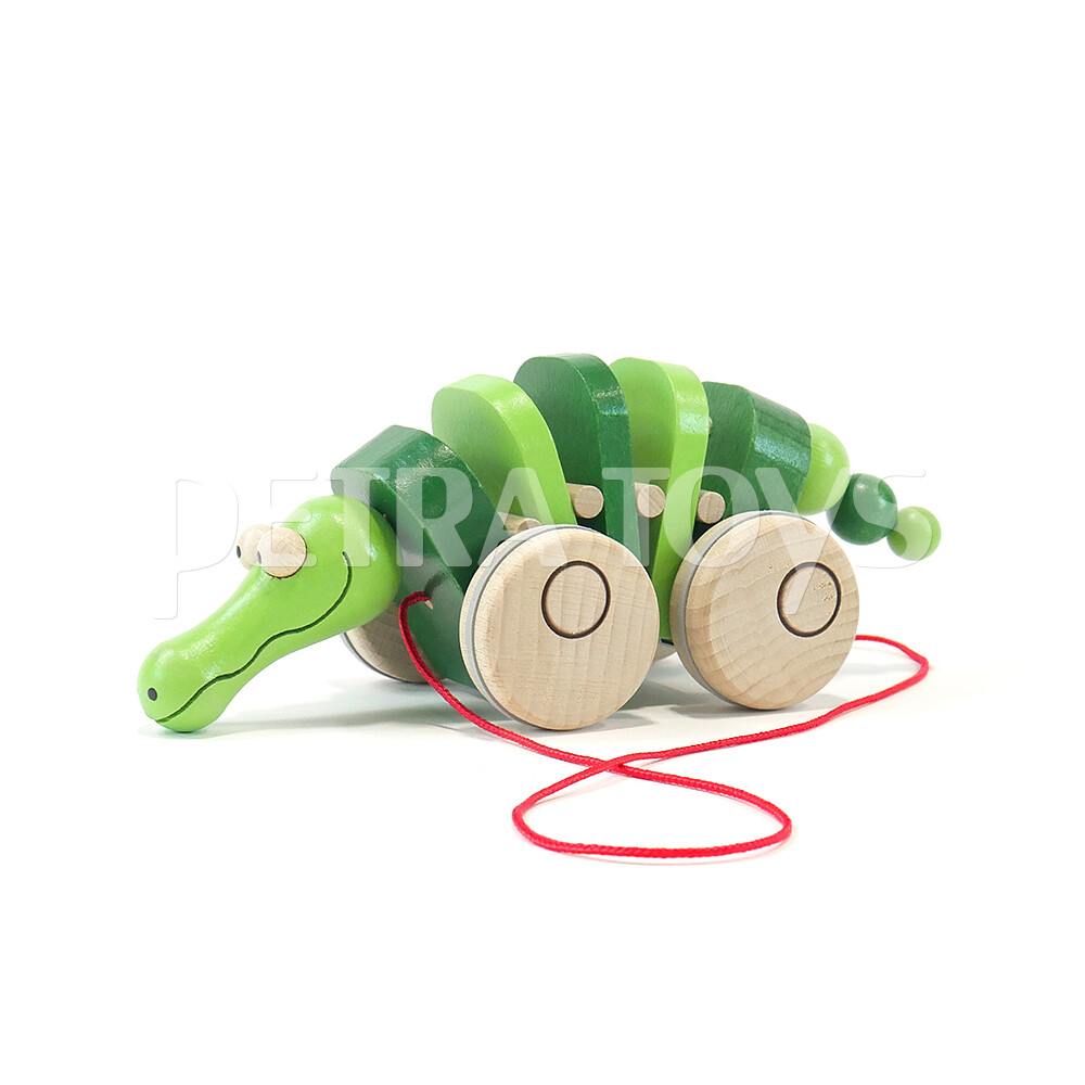 Petra Toys Wooden Rocking Alligator Pull-Along Toy