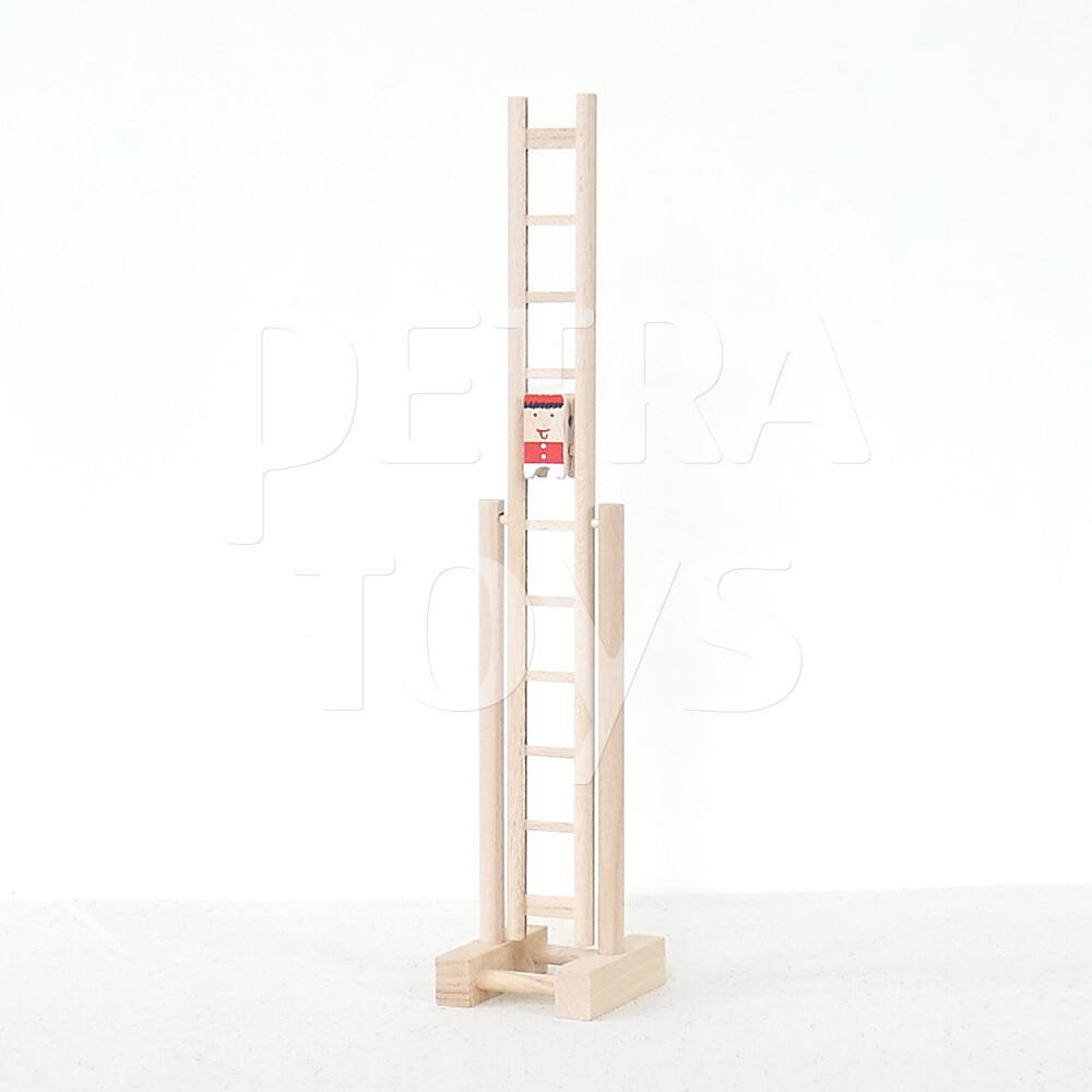 Petra Toys Wooden Clown on Rotary Ladder - Red