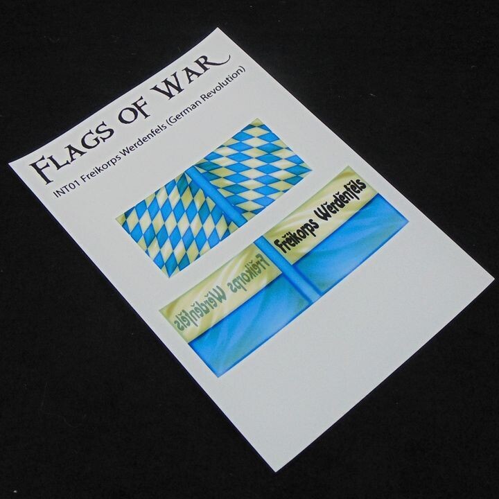 28mm, Flags of War, Interwar: German Revolution Freikorps Werdenfels Flags