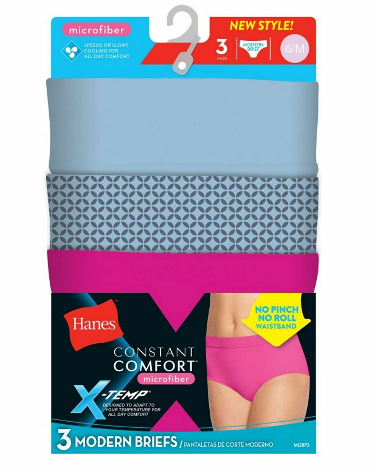Hanes Womens Constant Comfort® X Temp® Brief Panties 3 Pack
