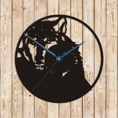 Wolf Clock Vector Cutting File