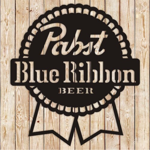 Pabst Blue Ribbon Beer Vector Cutting File