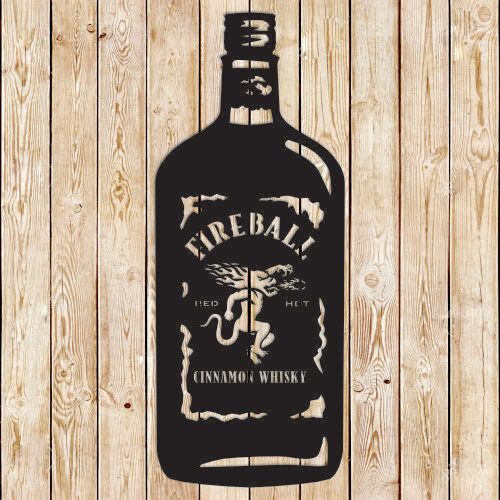 Fireball Whisky Vector Cutting File