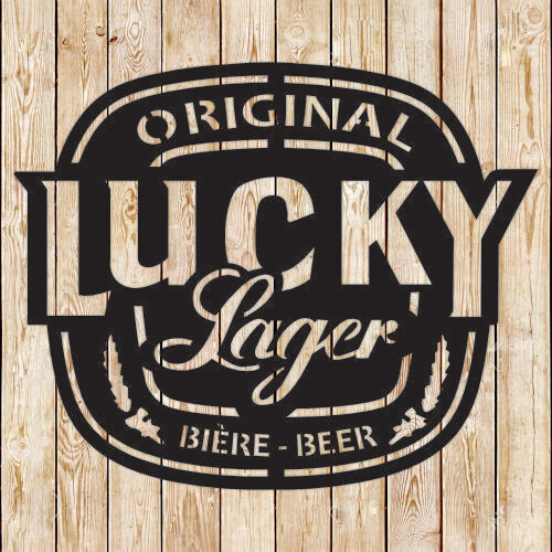 Lucky Lager Beer Logo Vector Cutting File