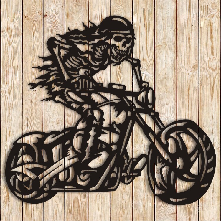 Biker Skeleton Vector Cutting File