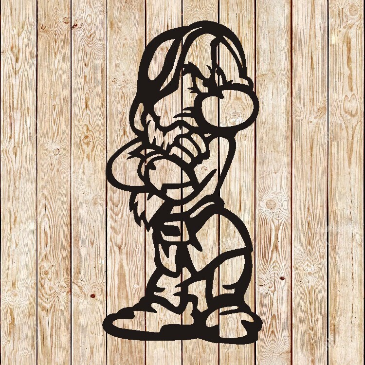 Grumpy Dwarf vector cutting file