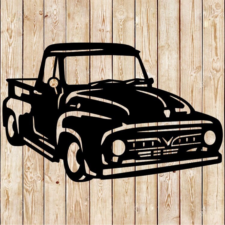 Ford F-100 1953 Truck Vector Cutting File