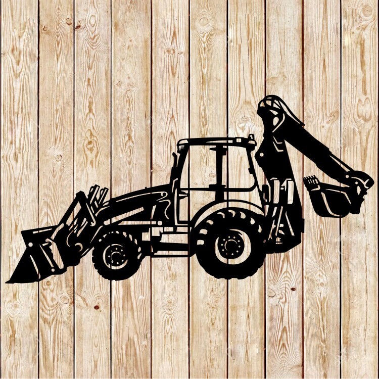 Backhoe Case 590 Vector Cutting File Cutting File