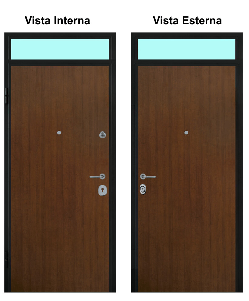 Porta Blindata Classe 3 - 1 Anta + Sopraluce