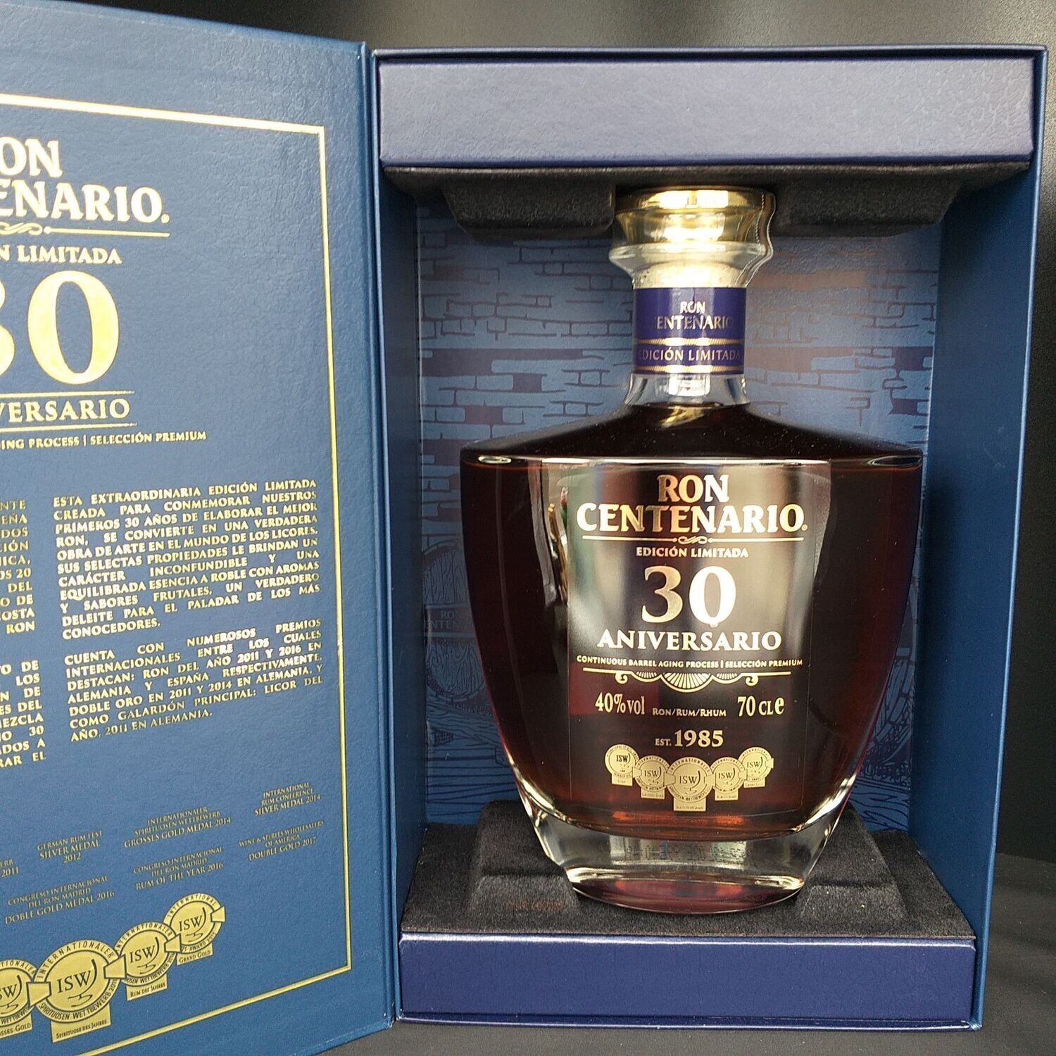 Ron Centenario 30 Aniversario Costa Rica 40% VOL. -Edicion Limitada- OVP (1x0,7ltr.)