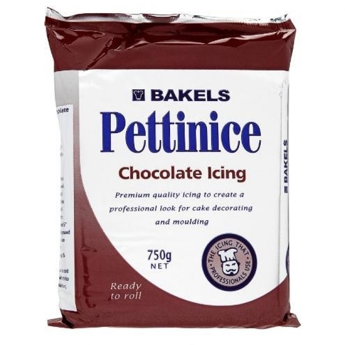 PLASTIC ICING 750G BAKELS CHOC