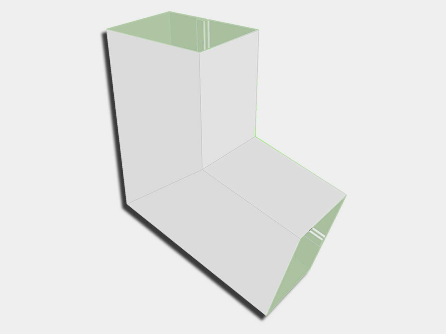 Plain Square 0.027" Aluminum Elbow (B) for Downspout KM - Shop - K&M ...