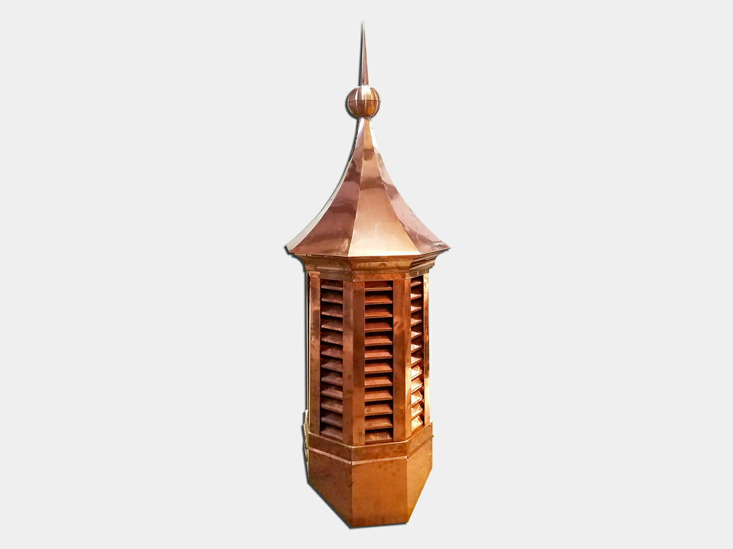 Octagon Ridge Cupola with Louver Blades - K&M Roofing