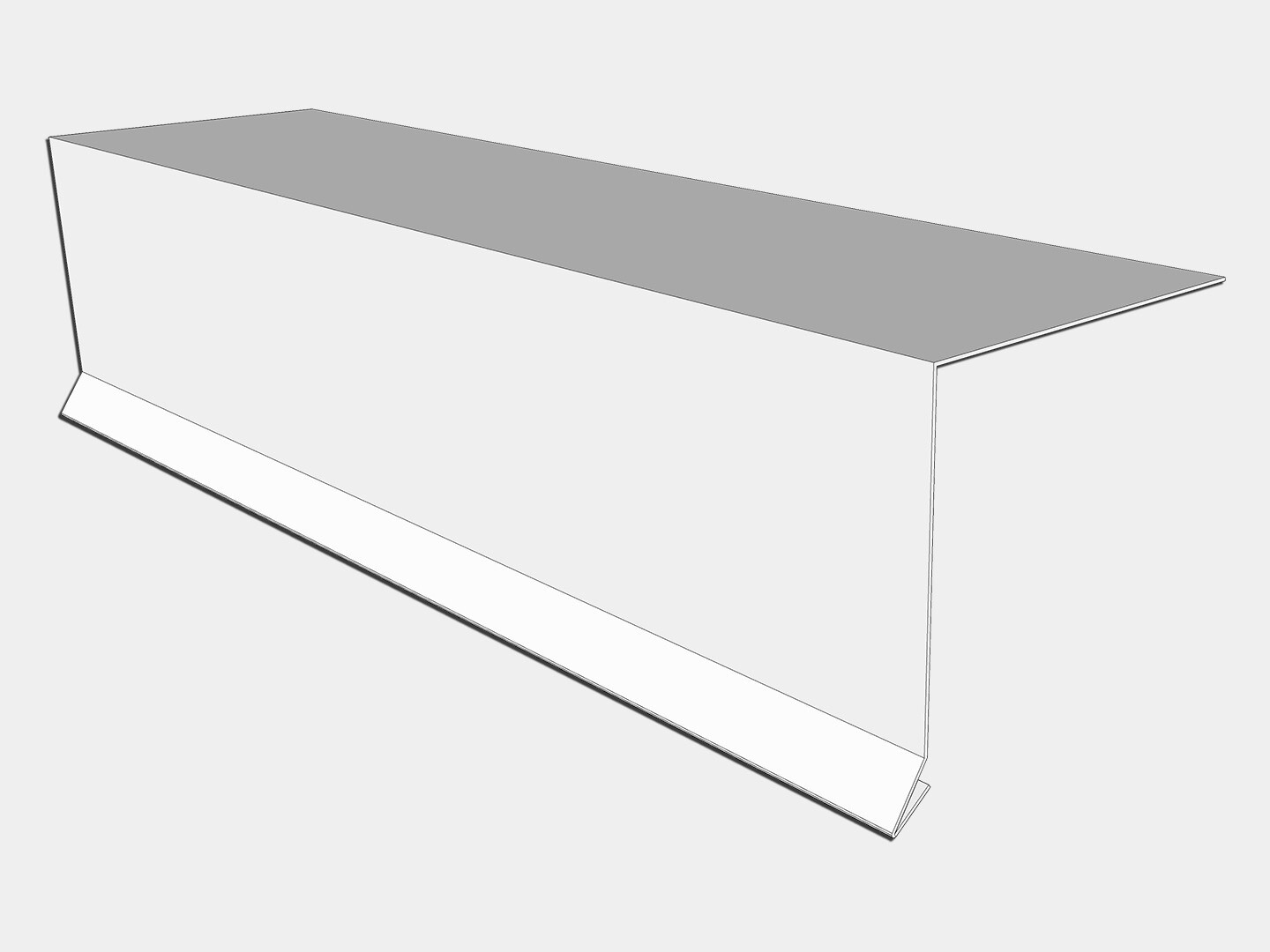0.032" Aluminum Drip Edge for Roof with Kick & Hem