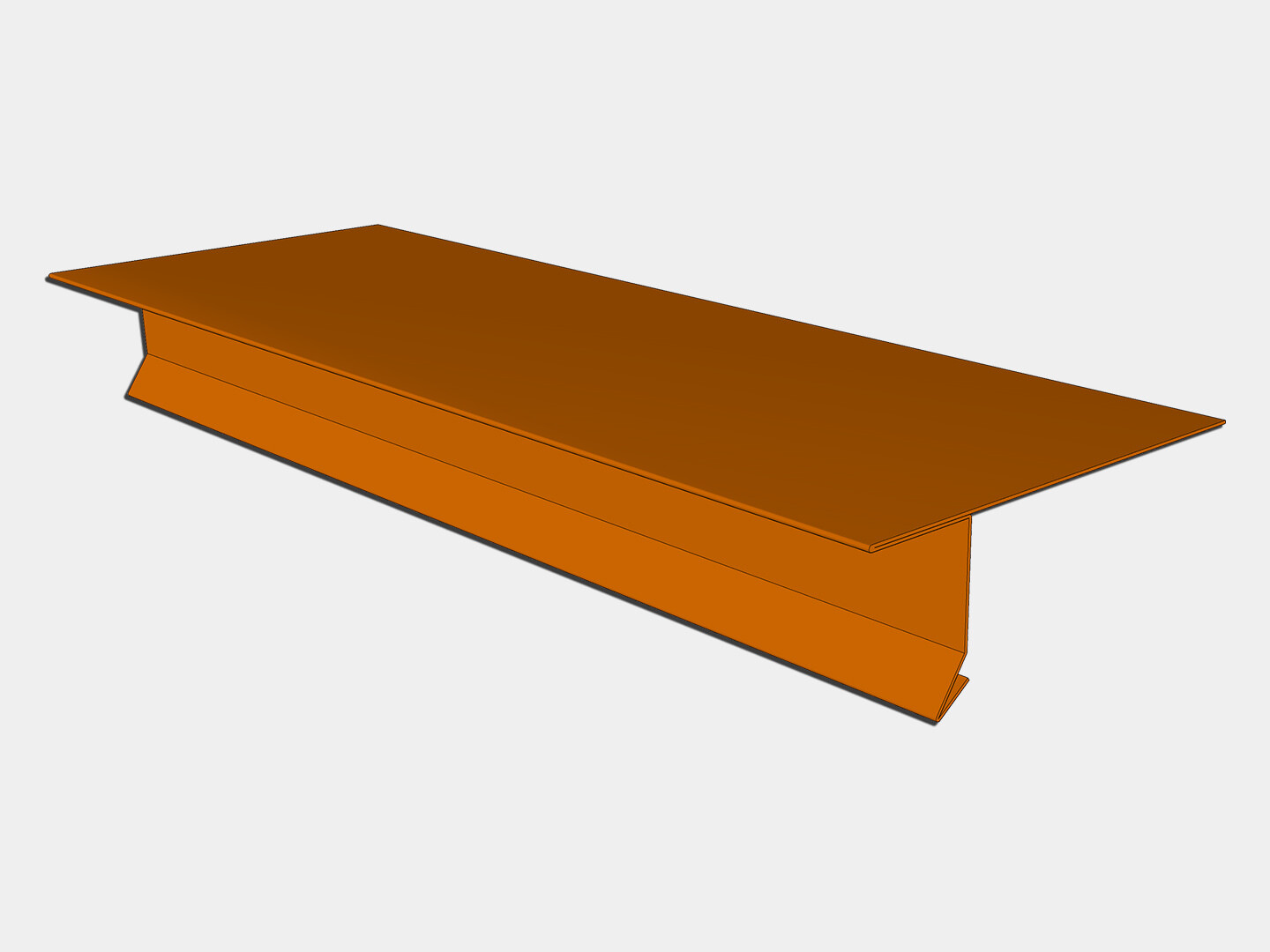 Copper T Locking Drip Edge - Roof - 16 oz. 20 oz.