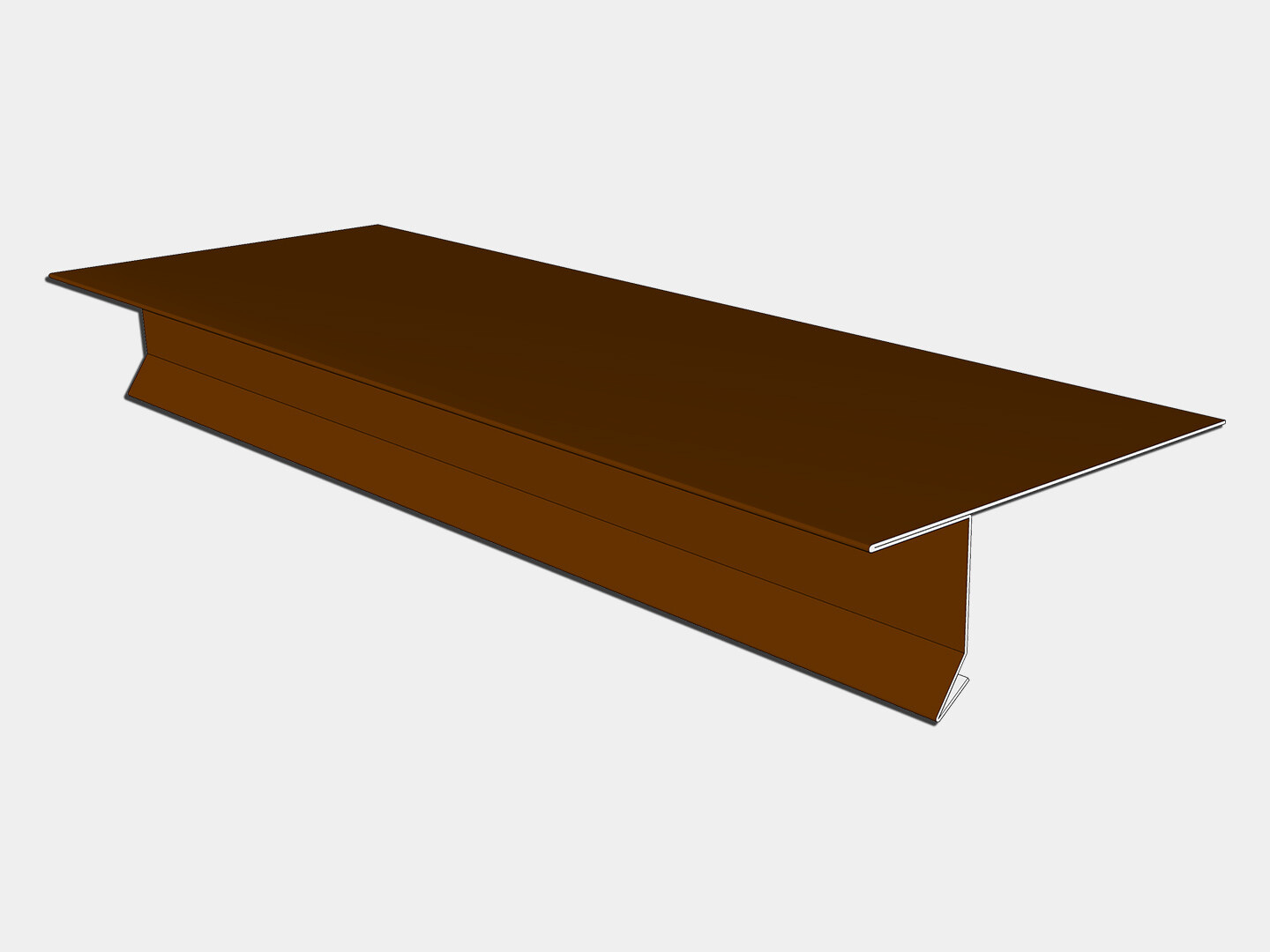 Kynar Steel Roof T-Style Drip Edge with Kick 24 Gauge