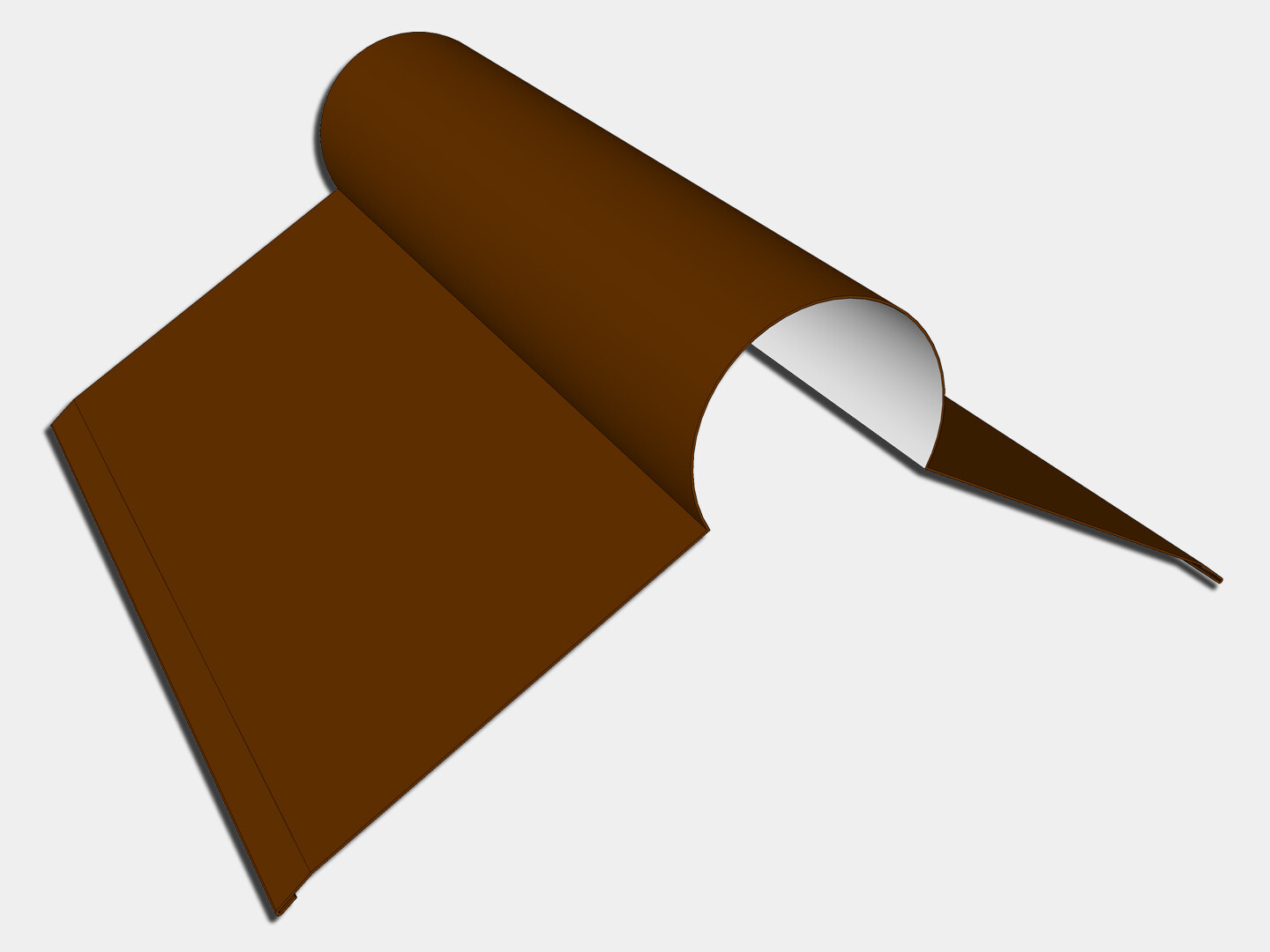 Colored Steel Ridge Roll Roof Flashing Metal Cap Kynar™