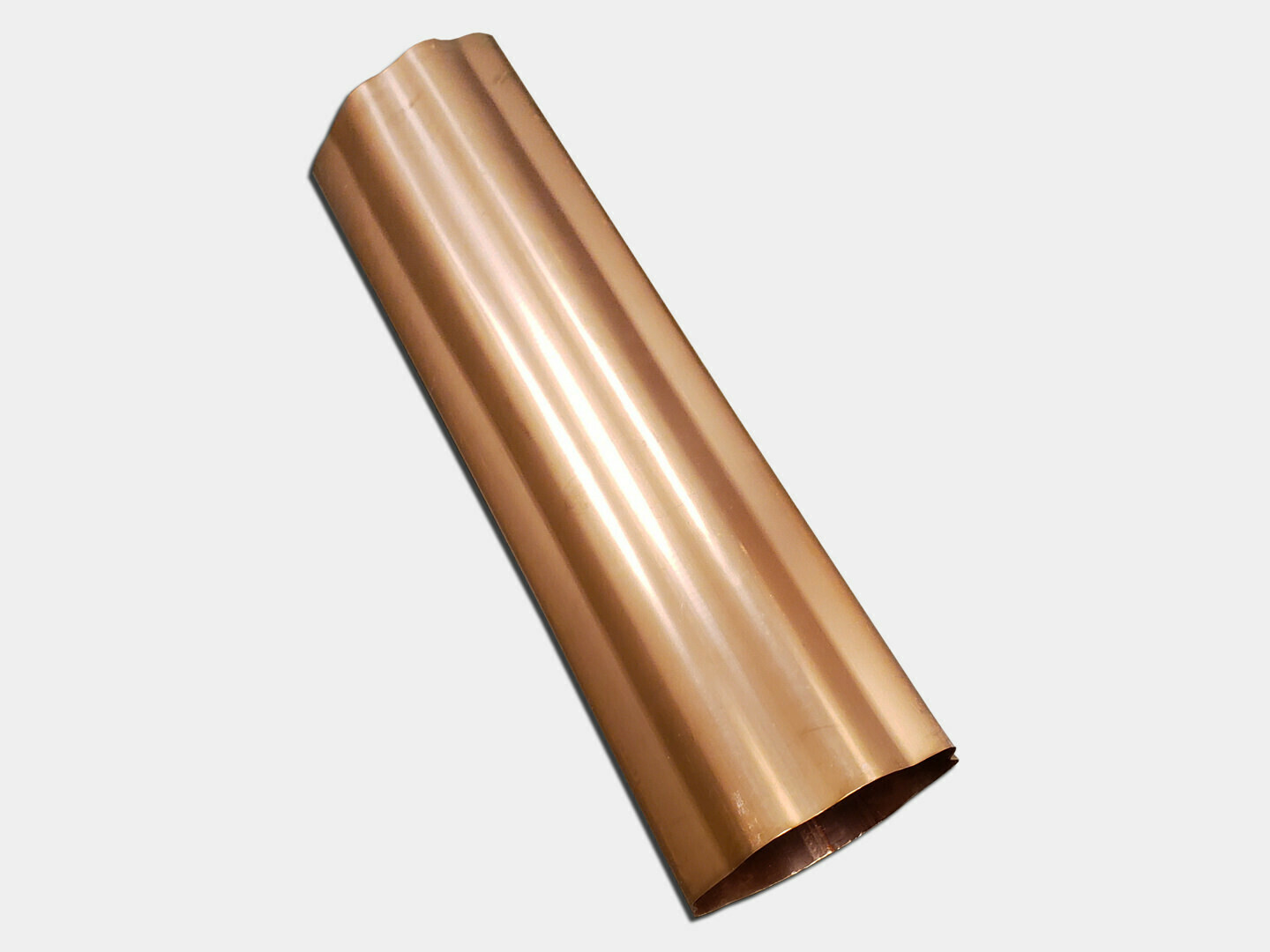Round Corrugated Copper Downspout - K&M Gutter Supply