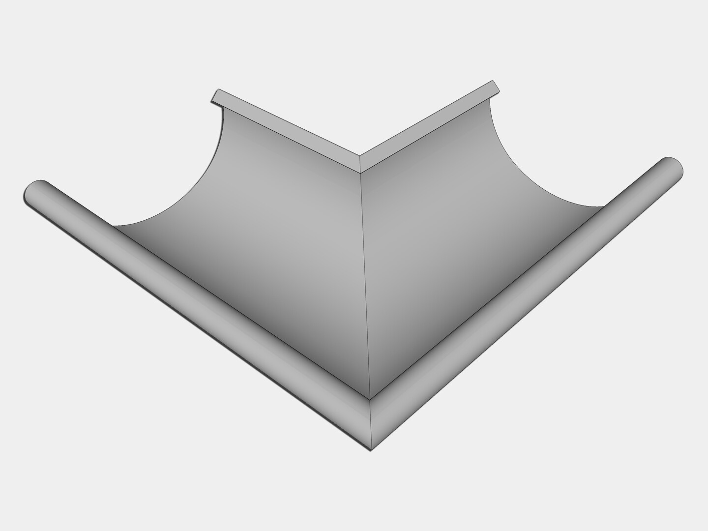 Euro Bead Half Round Outside Galvalume Gutter Miter