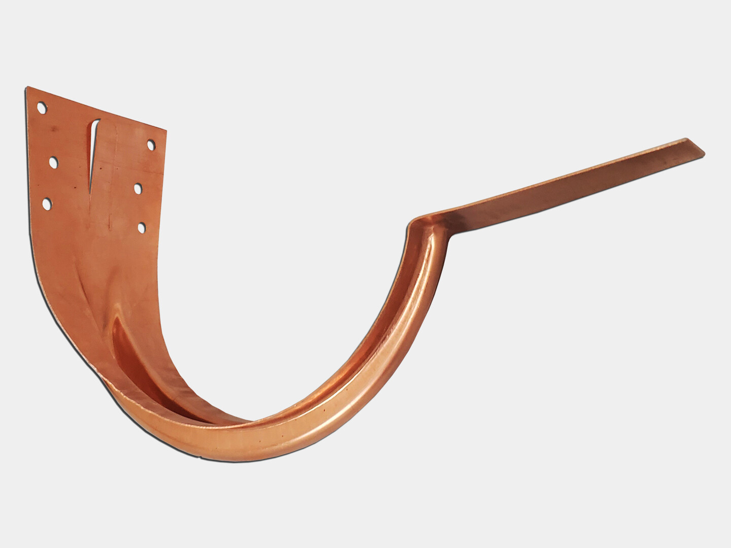 Copper Stamped Hanger for Half Round Gutter - RB / Euro