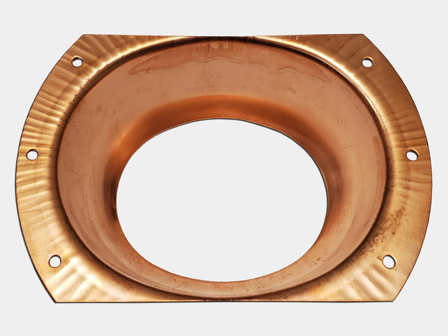 Oval Stamped Flat Flange Copper Gutter Outlet K and Box