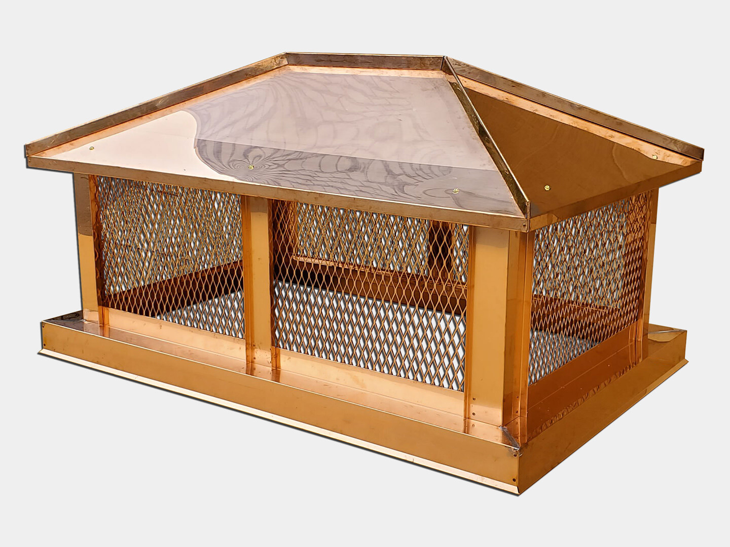 Hip & Ridge Multi Flue Standing Seam Custom Chimney Cap