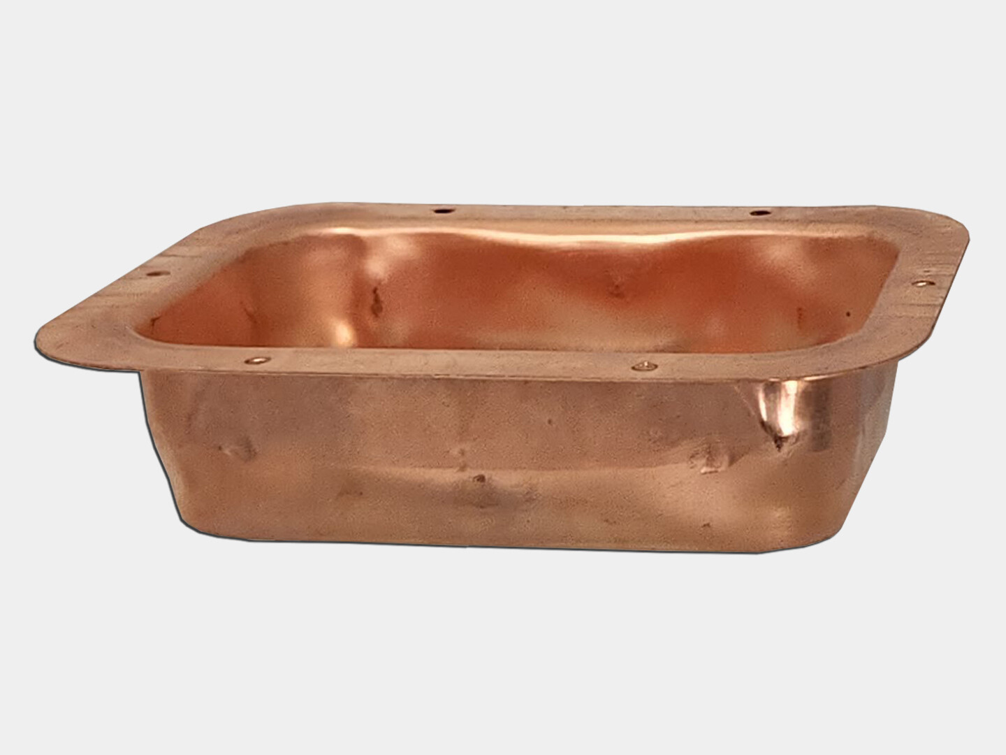 3"x4" Stamped Square K & Box Copper Gutter Outlet