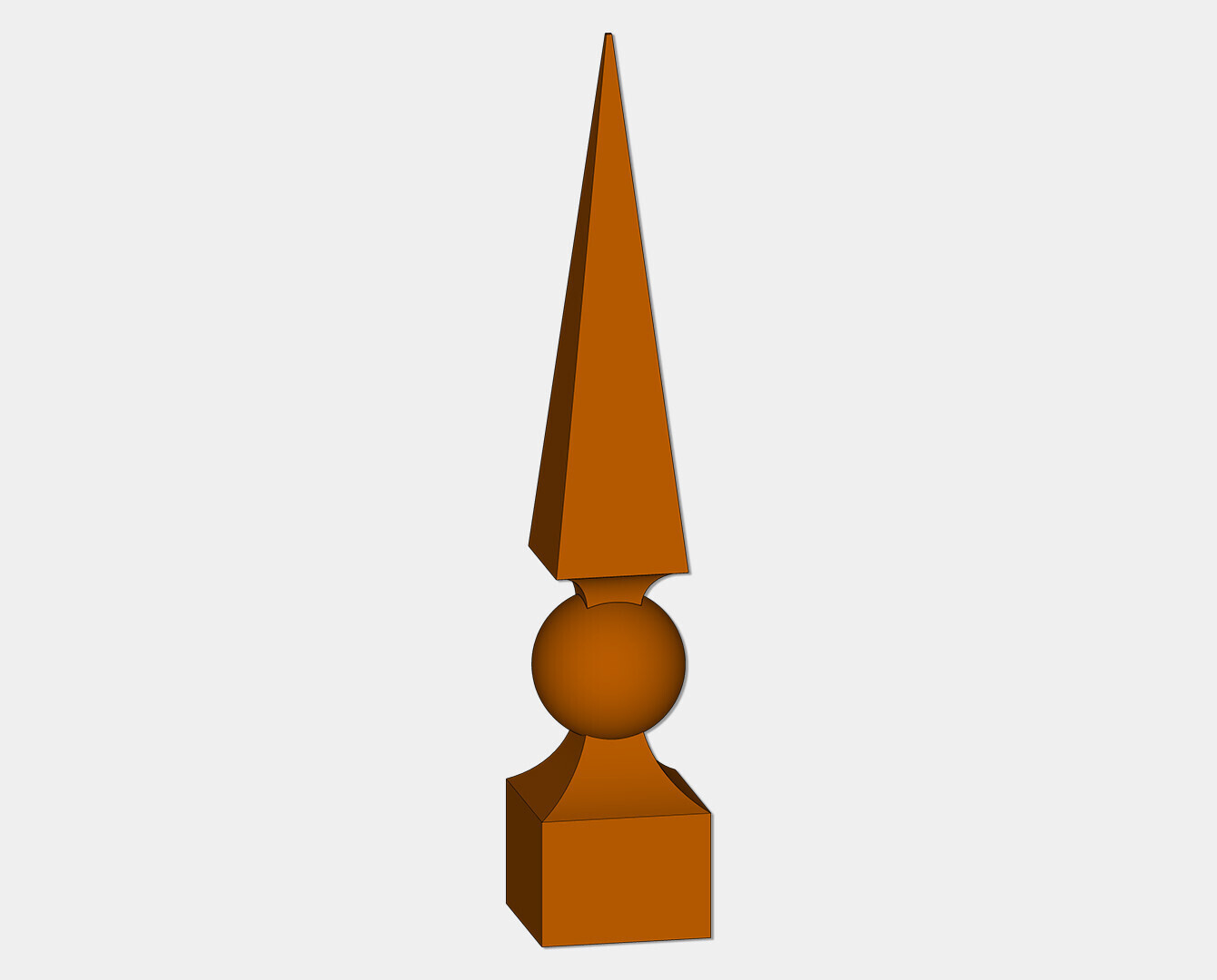 The Pinnacle Finial - Copper, Stainless Steel in Colors