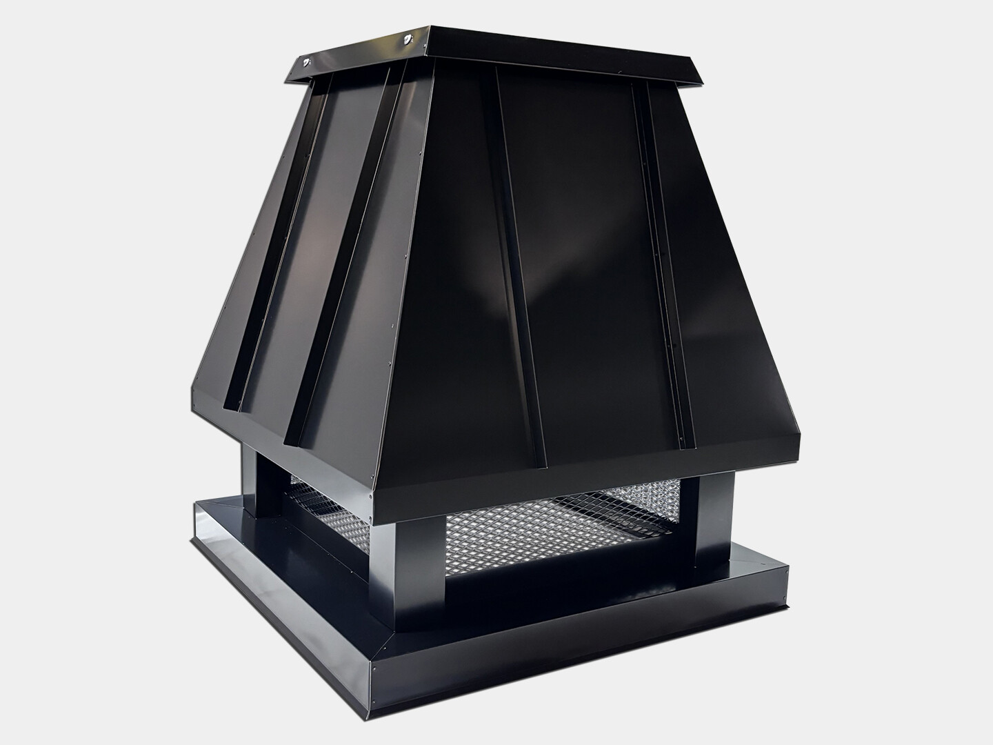 Straight Standing Seam Roof Chimney Cap / Chimney Shroud