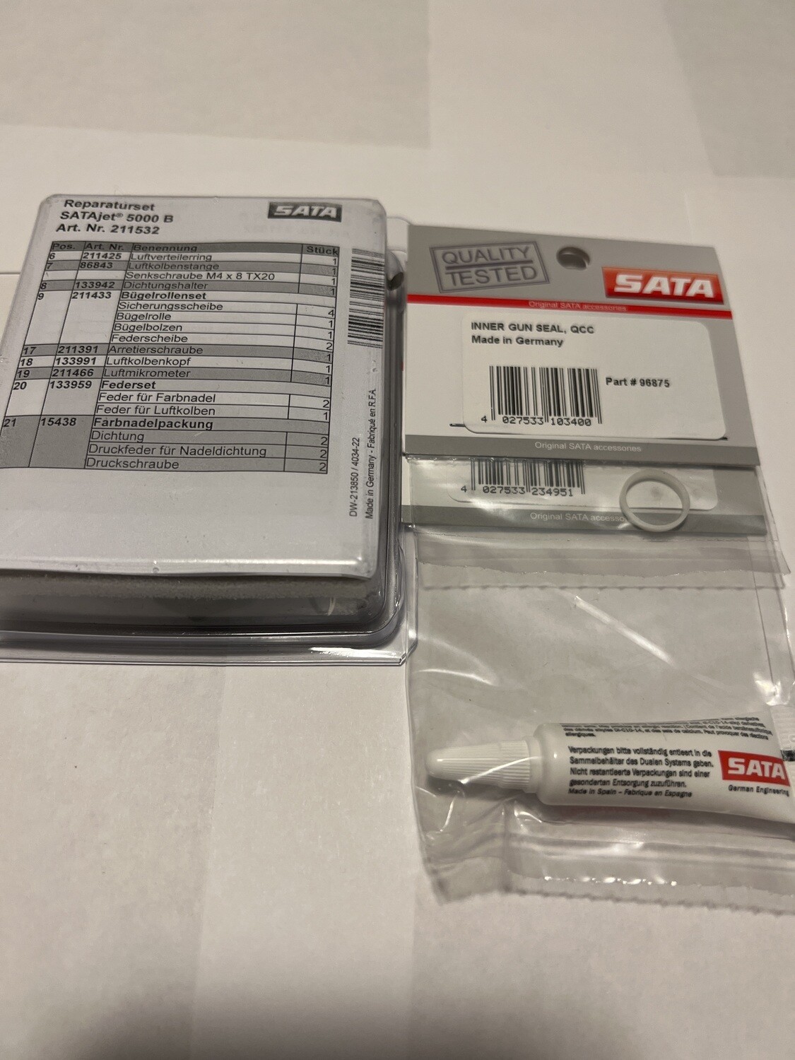 SATA Jet 5000B HVLP/RP Rebuild Kit with (2) additional items