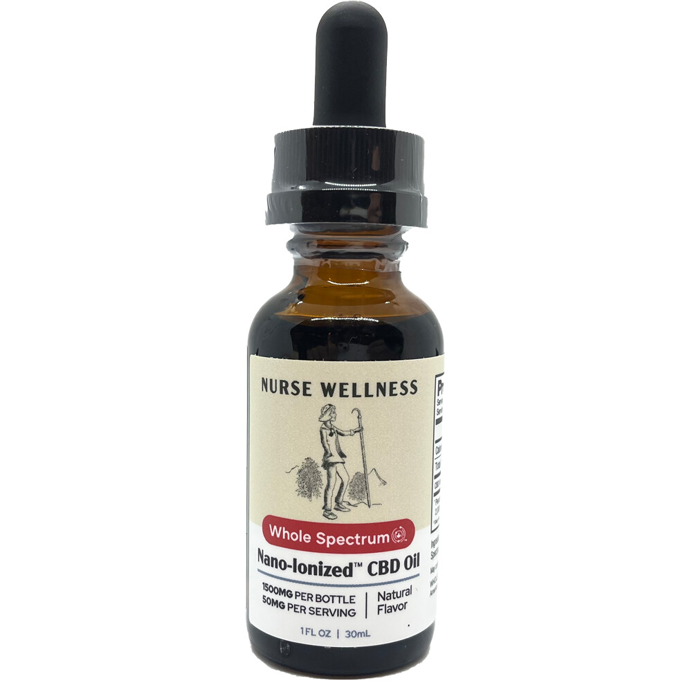 Nurse Wellness: Whole Spectrum™ CBD Oil - Medium - 1500mg - Natural w ...