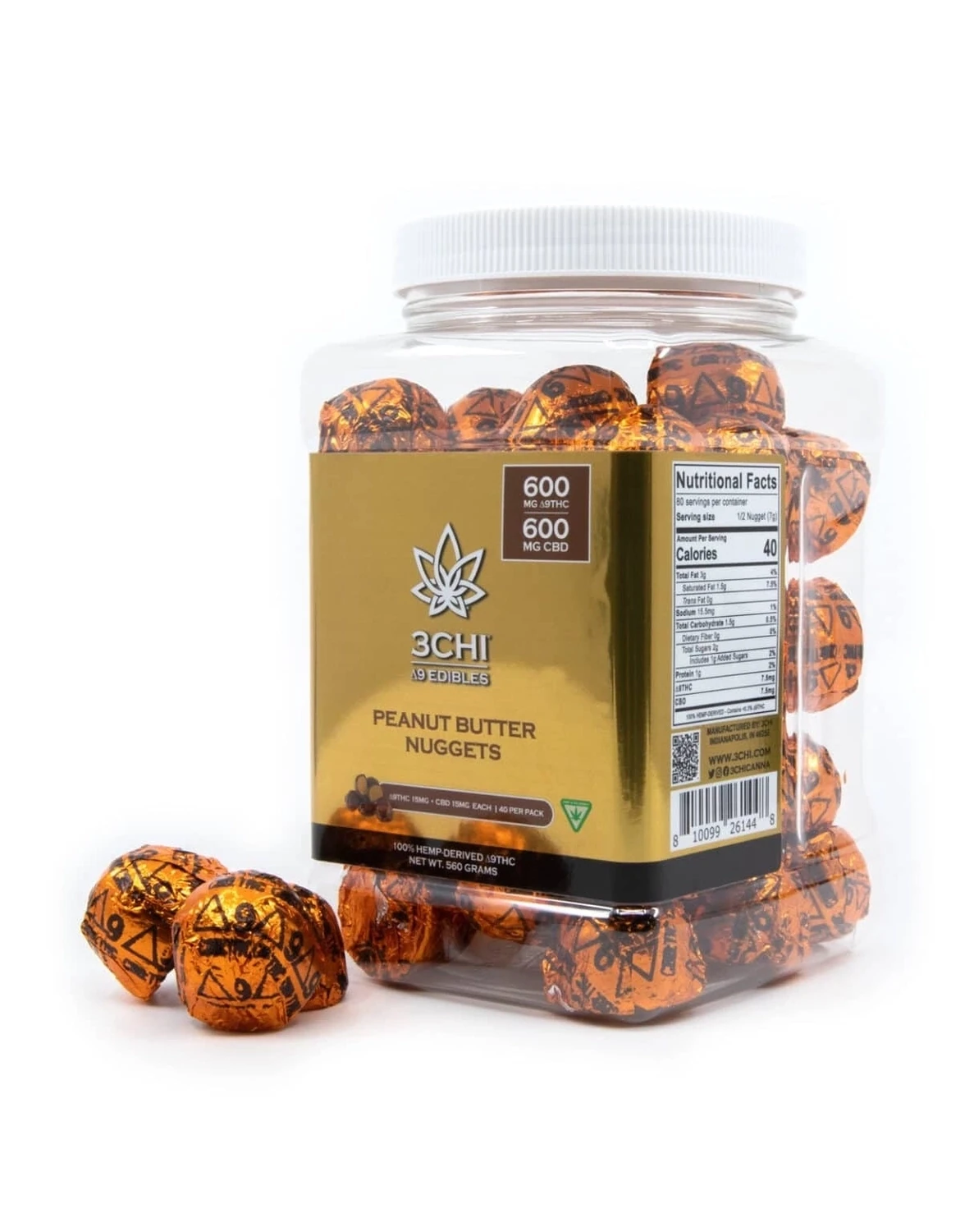 Delta 9 THC Peanut Butter Nuggets with CBD - Cycling Frog - Nurse Wellness