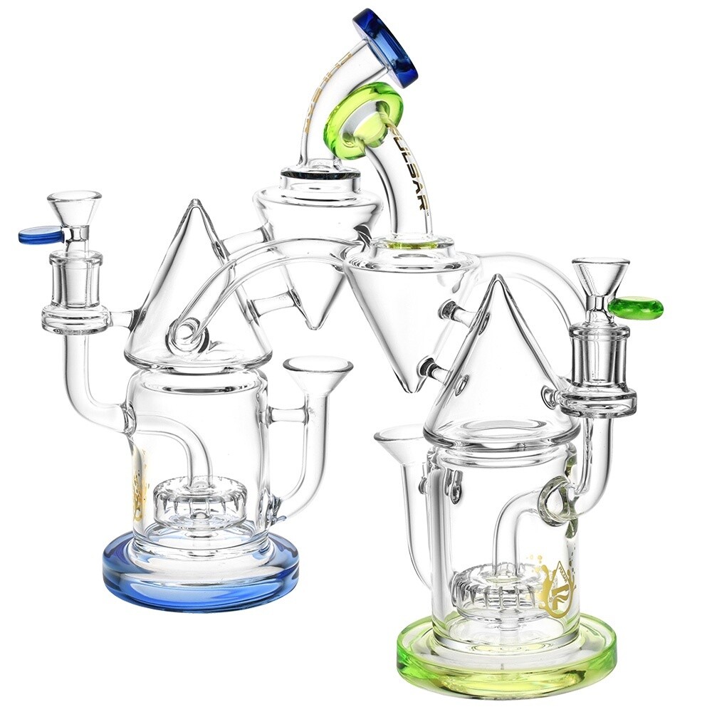 Pulsar: DUAL CONE GRAVITY RECYCLER WATER PIPE | 10" | 14MM F | COLORS ...