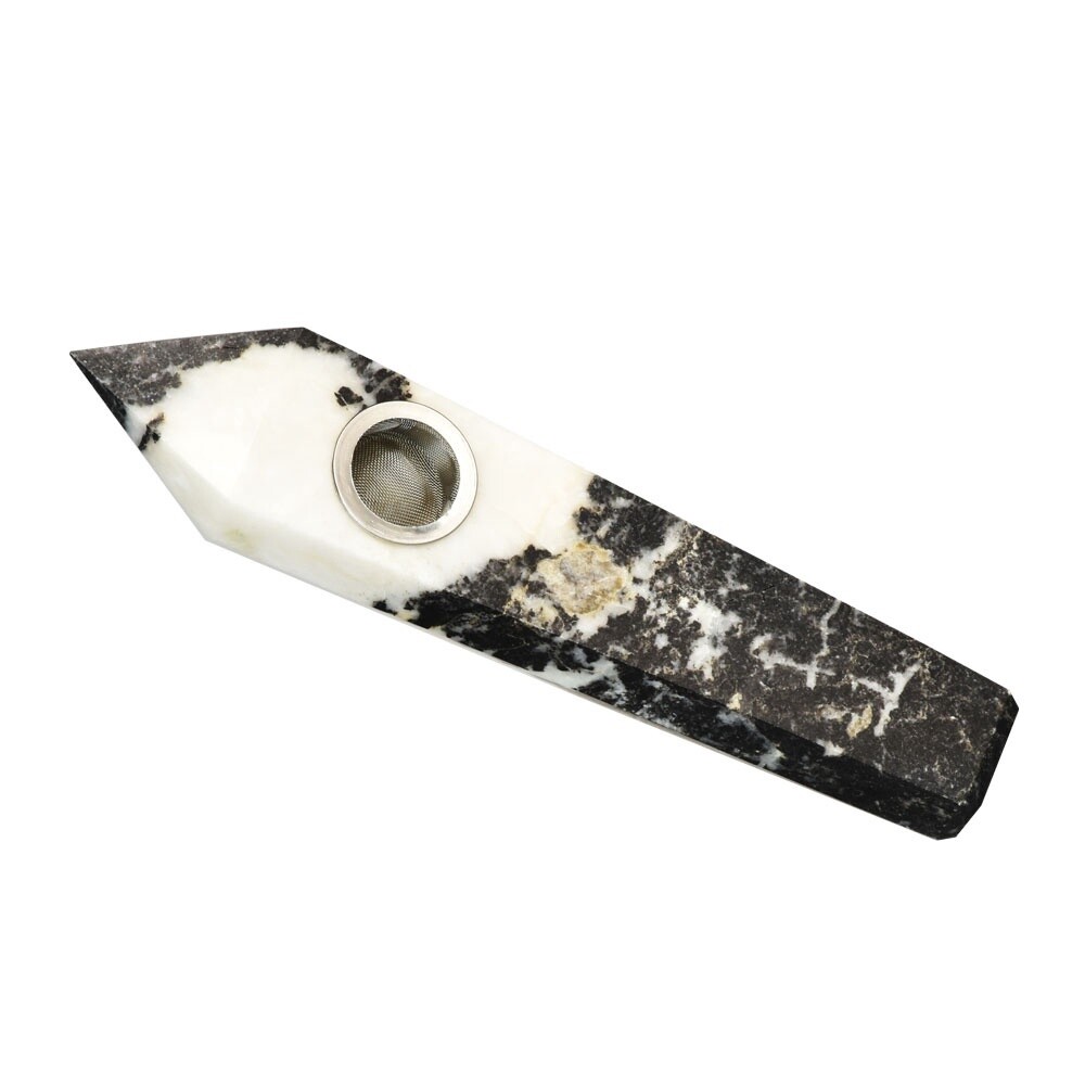 GEMSTONE HAND PIPE - 4" / Zebra Jasper - Product - Nurse Wellness