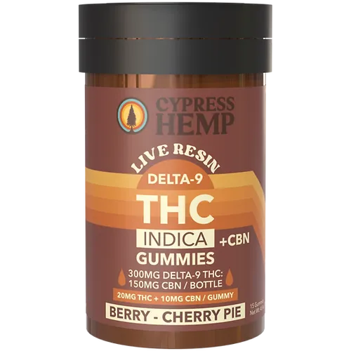 Cypress Hemp: Live Resin 2:1 THC & CBN Indica Berry Gummies - Shop ...