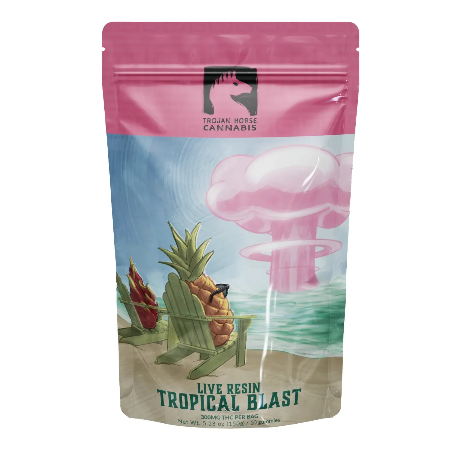 Trojan Horse Cannabis: 30mg THC Live Resin Tropical Blast Gummies ...