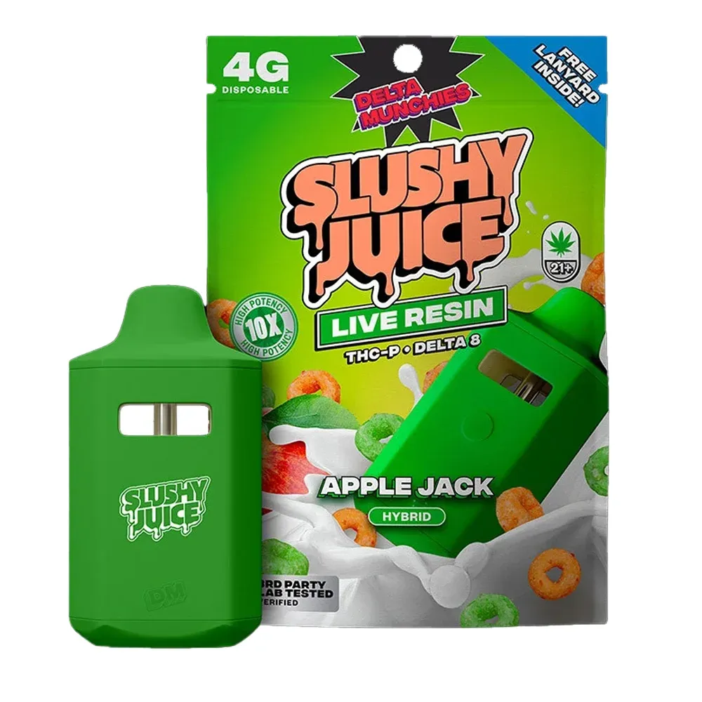 Delta Munchies: Slushy Juice THC-p + Delta 8 THC 4G Vape - Apple Jacks ...