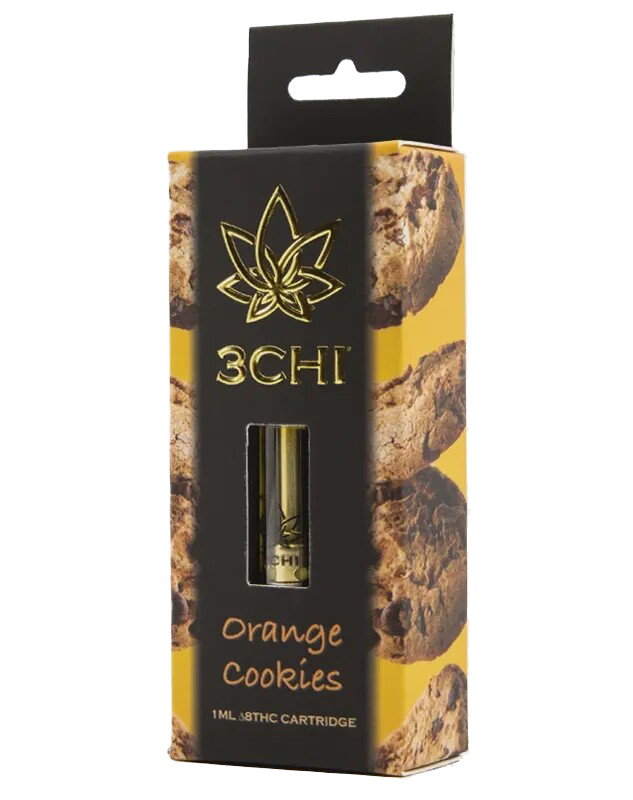 3chi: Orange Cookies Indica Hybrid Delta 8 THC Vape Cartridge 1g - Bear ...