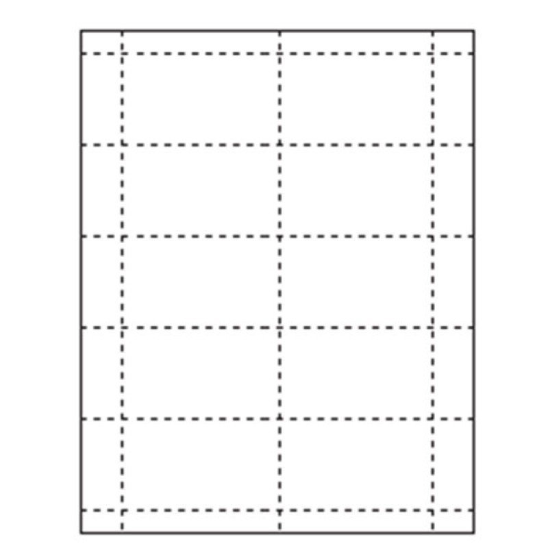 3 3/8" X 15/16" 7 PT WHITE LASER POSTAL TRAY TAG