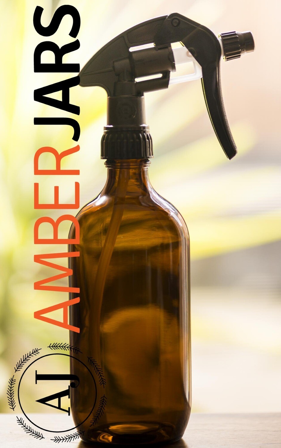 500ml Amber Glass Bottle Black Pro Canyon Trigger Spray - Amber Glass ...