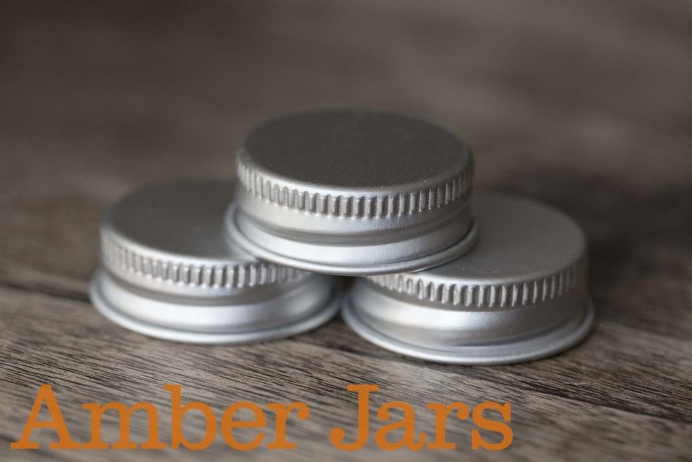 Silver Matt Grooved Aluminium Wadded Lid - 28mm - Amber Glass Jars ...