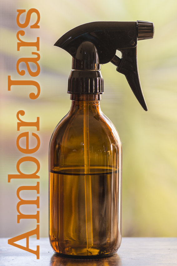 300ml Amber Glass Bottle Trigger Spray - Amber Glass Jars & Bottles ...