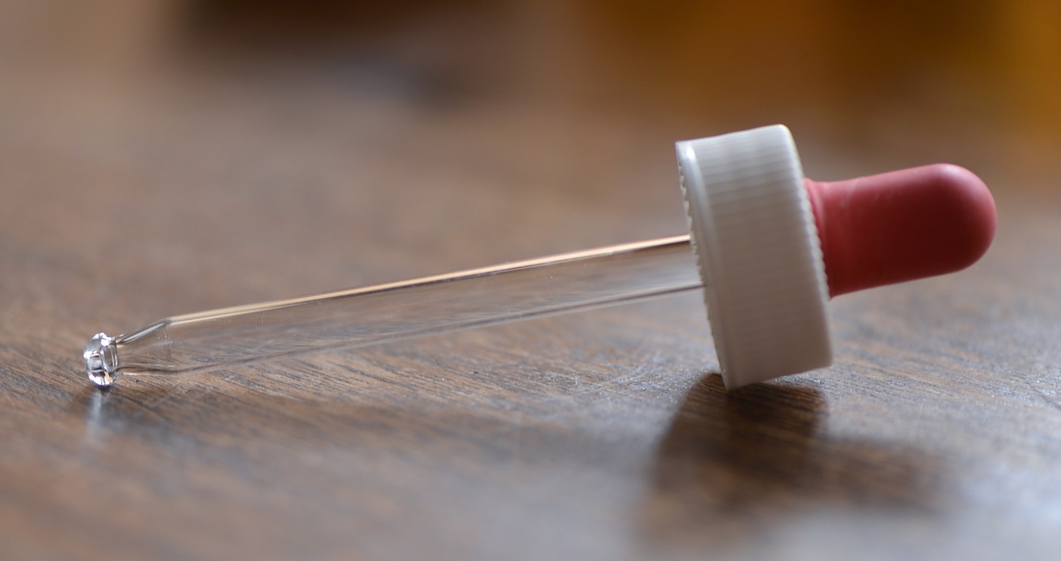 Glass dropper - White Cap Red rubber Teat - 80mm stem - Amber Glass ...