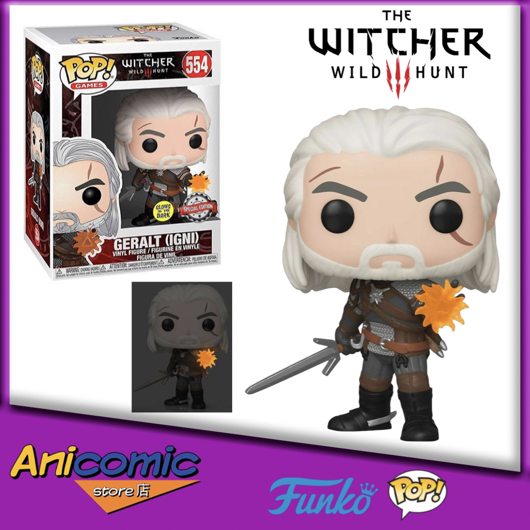 Funko Pop Geralt (Igni) - GITD - Special Edition (The Witcher 3)