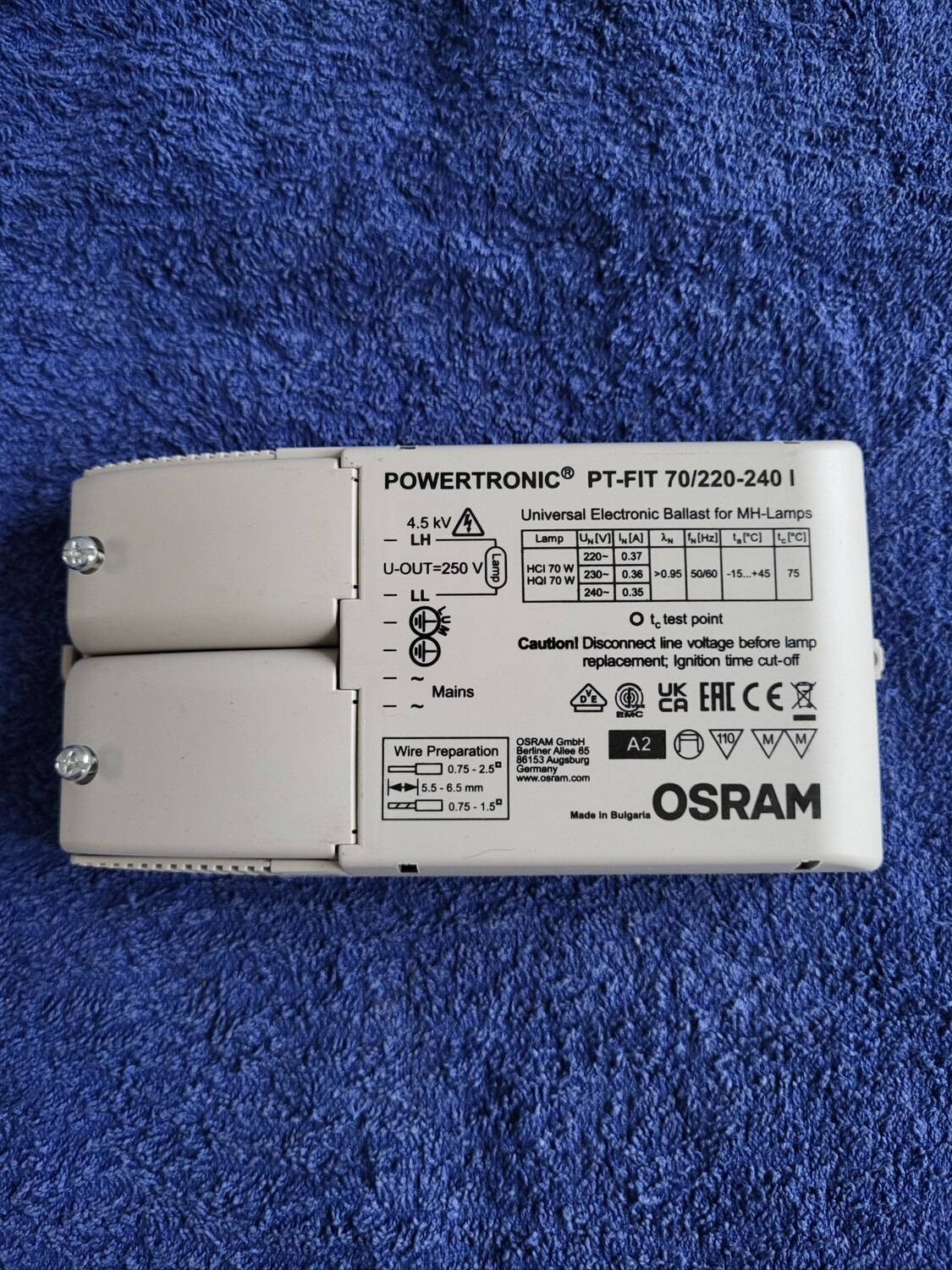 OSRAM POWERTRONIC PT-FIT 70/220-240 I