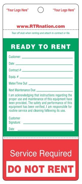 Equipment Rental Tags